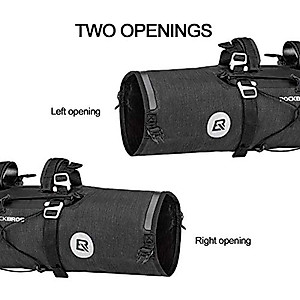 ROCKBROS Bikepacking Bike Handlebar Bag 7L-14L Waterproof Large Dry Pack Bicycle Front Bag Roll for MTB Mountain Road Drop-bar Bikes Bar