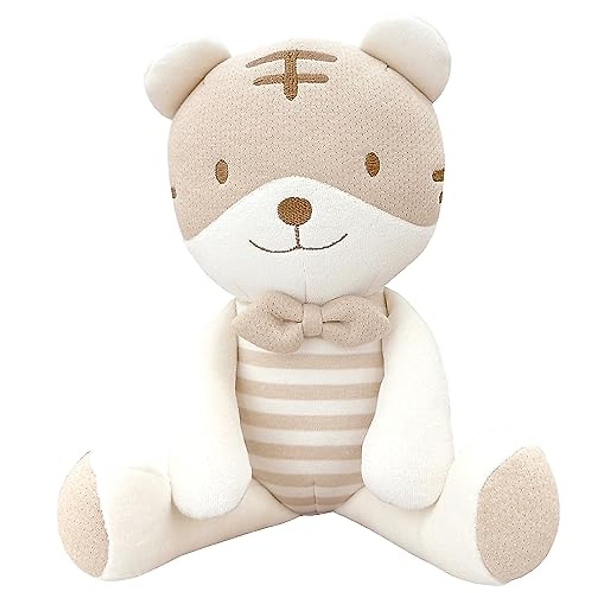 Super Soft Organic Cotton Baby First Friend, Attachment Doll for Baby, Pillow Buddy, Plush Animal Toys, Stuffed Animal Tiger, Honey Baby Tiger