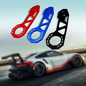 gunhunt 1 PC High-Strength Pull Ring, Light Metal Pull-Resistant Portable Front Rear Tow Hitch, Personalized Creative Car Universal Tow Hooks, Product Compatible with Cars, Trucks, Vans, SUVs (Black)