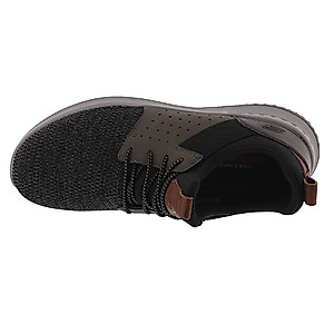 Skechers Men's Classic Fit-Delson-Camden Sneaker,black/Grey,10.5 M US