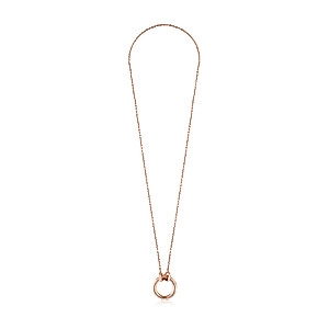 TOUS Rose Vermeil Silver Necklace for Women, Size: 1.6 cm. Length: 43.5 cm, Hold Collection