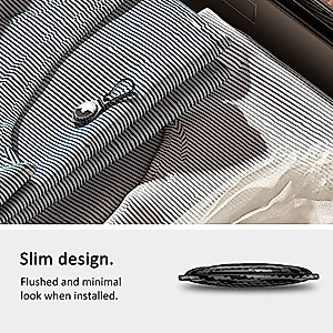 WSKEN for Airtag Case with Keychain 2021,[Anti -Lost] Metal Carbon Fiber Protective Premium Cover Portable Protector Ring Holder for Apple Airtags Accessories- Black