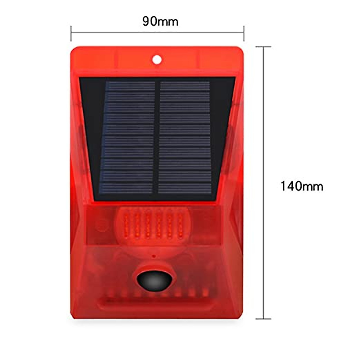 Aolyty Solar Warning Light with Motion Detector Remote Control, IP65 Waterproof Solar Alarm Light 4 Work Modes 129db Sound Security Siren Light for Home, Farm, Barn, Villa, Yard, Hacienda