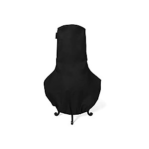 Avantaway Covermates Chiminea Cover – Heavy-Duty Polyester, Drawcord Locking System, Fire Pit and Heating - Black