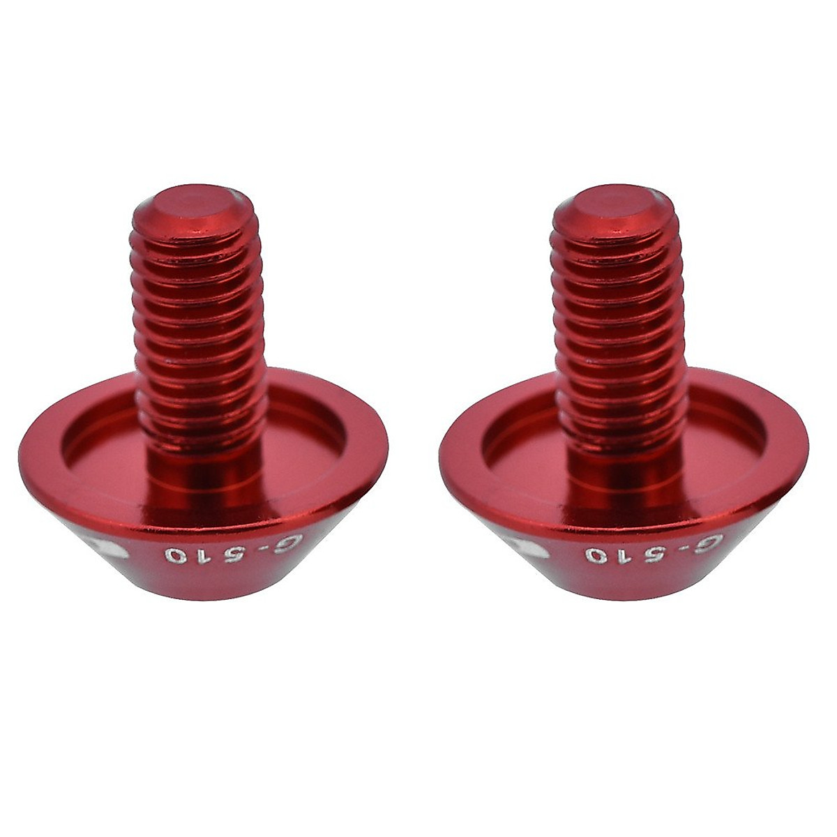 2Pcs M5 * 12mm Water Bottle Cage Bolts Bottle Holder Screw Fixed Stem Bolts(Red)
