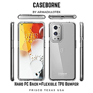 ArmadilloTek CaseBorne S Compatible with OnePlus 9 Pro Hybrid Clear Case (2021 Release) - Clear