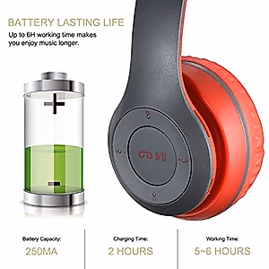 NCR P47 5.0+ EDR Wireless Rechargeable Bluetooth Over-Ear Headphones, Foldable Headset with Mic (Black)