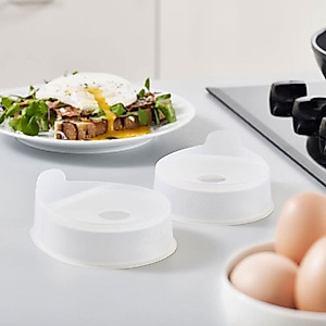Joseph Joseph Froach Pods Silicone Rings for Making Healthier Fried Eggs, 2-piece, Clear