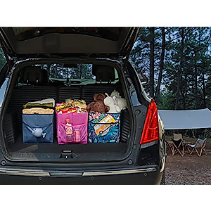 YELAIYEHAO Extra Large Utility Tote Bag - Oversized Collapsible Pool Beach Canvas Basket (1-open, BlueLeaf)