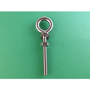 US STAINLESS 2 Pieces Stainless Steel 316 M8 Eye Bolt 8mm x 60mm (5/16" x 2 3/8") Marine Grade Pitch of 1.25