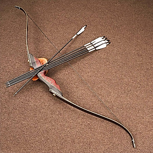 PMZ Recurve Bow and Arrow Set, Newset Professional Aldults Archery Hunting Bow Kit, 60'' Wooden Takedown Bow, for Youth Beginners to Advanced Outdoor Practice & Hunting, Right Hand, 45 lbs