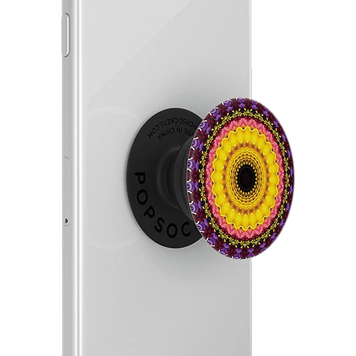 PopSockets PopGrip: Phone Grip and Phone Stand, Collapsible, Swappable Top (Lantana Warp)
