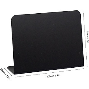 HXDISWSM 10pcs L-Shaped Mini Small Chalkboard Erasable Message Board 10pcs Mini Chalkboard Signs with 2 pens，Mini Blackboard Sign bar Cafe Desktop Upright Display Drawing Board