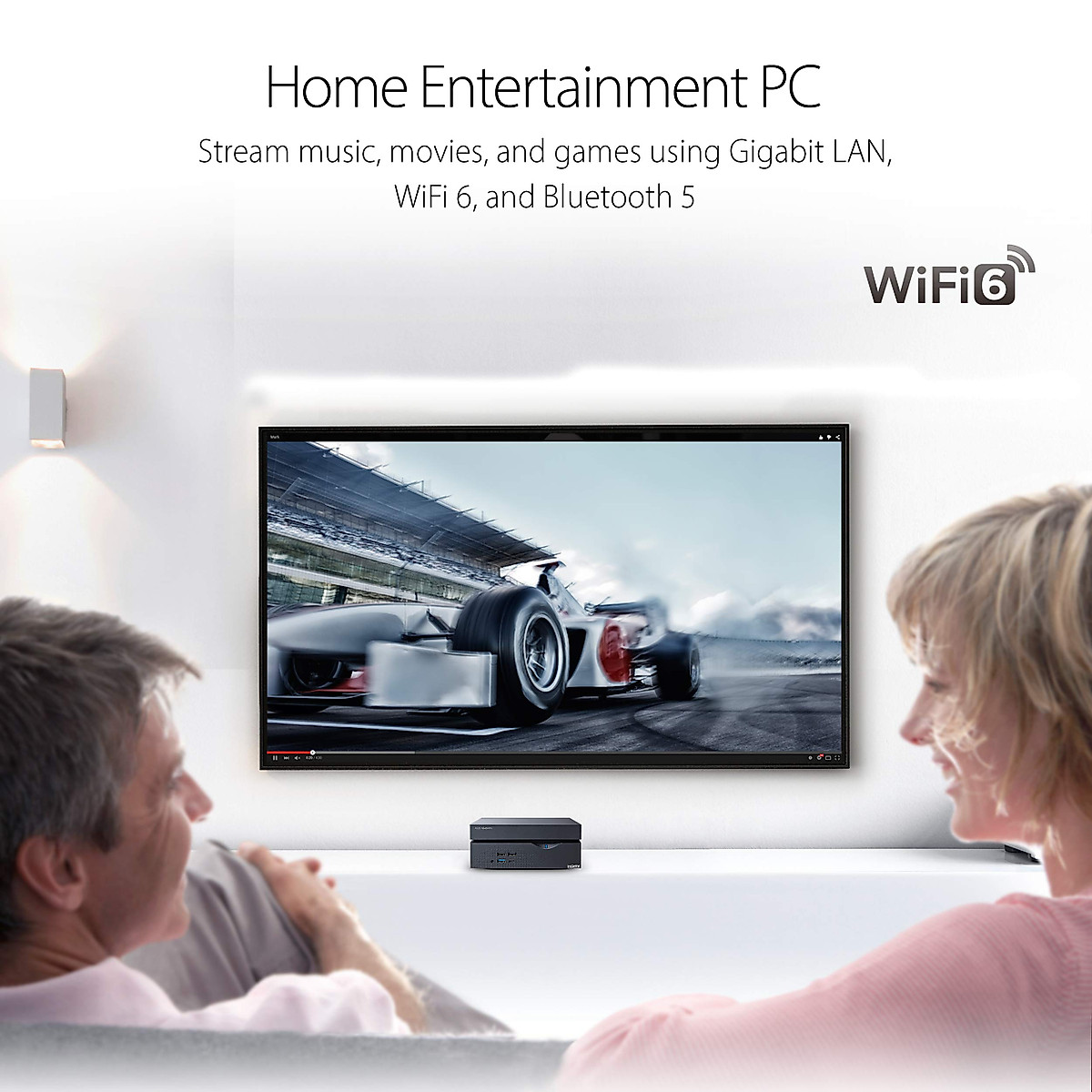ASUS VivoMini VC66-C2 with Intel Six Cores Core i5-10400, 8GB RAM, PCIE 256GB SSD, Triple 4K, WiFi 6, 4-in1 Card Reader, Windows 10 Home