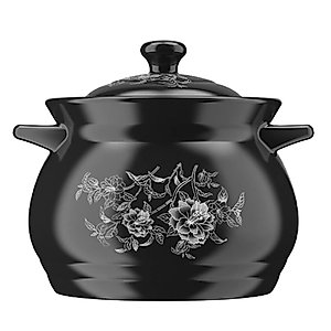 DOITOOL 2L Ceramic Stew Pot Ceramic Hot Pot Soup Stew Pot Cooking Clay Pot Stew Pan Earthen Pot Chinese Japanese Stew Pot Kitchen Cookware with Lid Assorted Color