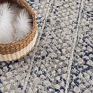 Bloom Rugs Troya Gray/Blue 5x7 Rug - Modern Abstract Area Rug for Living Room, Bedroom, Dining Room, and Kitchen - Exact Size: 5' x 7'5"