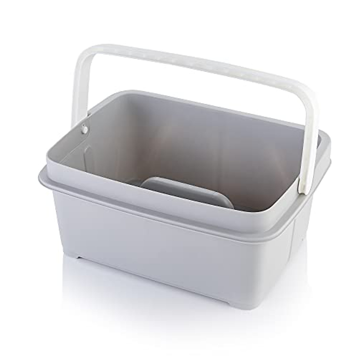 Minky Homecare Large Storage Caddy - Easy to Clean Plastic Storage Bin with Foldaway Handle - Perfect for Cleaning, Crafts, Baby Items, DIY - Great for Pantry, Fridge & Organization - Made in the UK