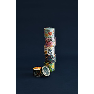 RIFLE PAPER CO. 3 Oz Tin Candle | Festive Occasions and Gatherings with Decorative Box and Festive Labels On Soy Candle Base and 40+ Hour Burn Time, The High Peaks of The Adirondack Forest