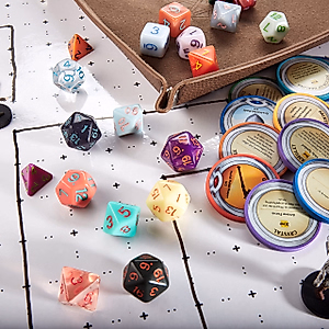 Series IV Set of 7 Tabletop RPG Dice| 7 Different Polyhedral Role Playing Dice per Set| TTRPG DND Dice| Cinderbloom