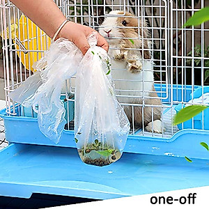 100 pcs Rabbit Cage Liners Disposable Large Plastic Mat Films for Bunny Guinea Pigs Chinchillas Rats Hamsters Hedgehogs and Other Small Animals 37"×27"