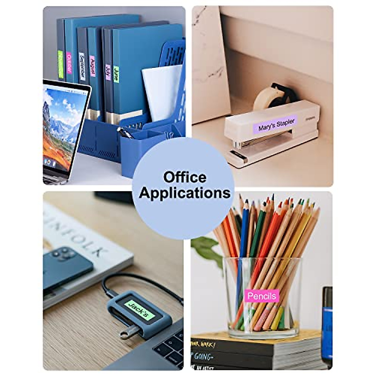 Tz Tape 12mm 0.47 Laminated Compatible Label Tapes Replacement for Brother TZe Label Tape TZE-MQ531/MQE31/MQF31/MQP35/MQG35/MQG31 12mm 0.47 inch for Brother P Touch PT-H110 PT-D600 PT-D400, 6-Pack