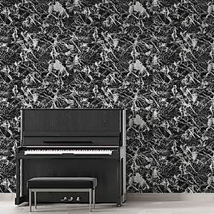 Black Grey Granite Look Marble Effect Interior Film Vinyl Self Adhesive Peel-Stick Counter Top