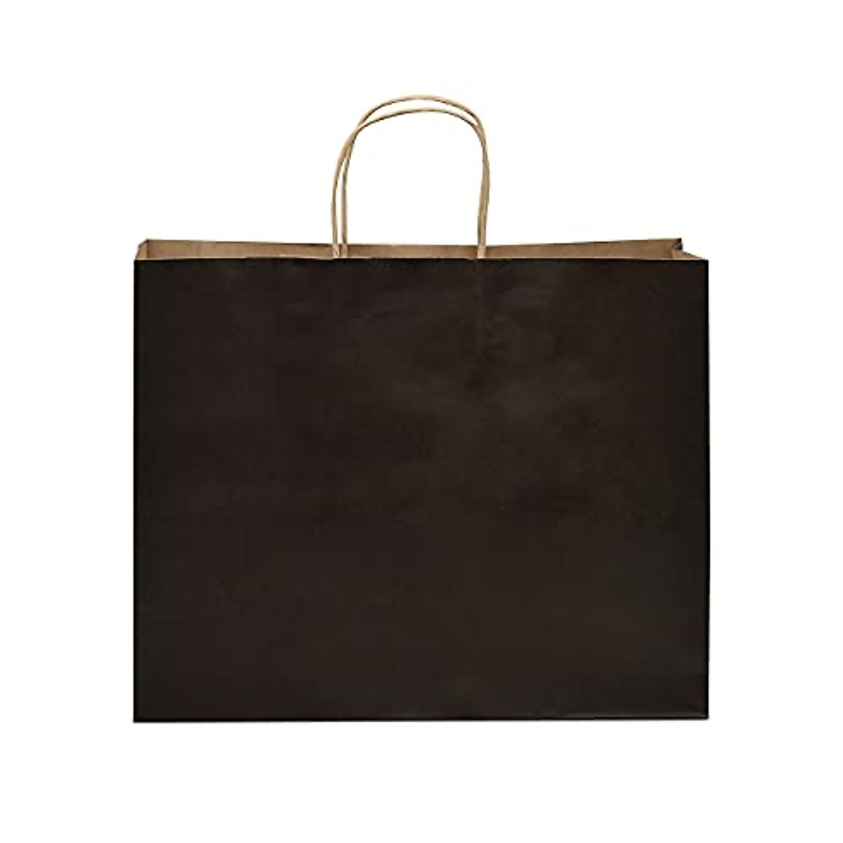 Paper Bags with Handles - 16x6x12 Inch 100 Pack Extra Large Black Gift Bags, Kraft Paper Totes for Gift Wrapping, Wedding & Birthday Party Favor, Small Business, Retail, Grocery & Shopping Use, Bulk