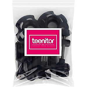 Teenitor Wig Mannequin Head Stand, 2 Pack Cosmetology Manikin Stand Mannequin Head Holder Clamp Black Wig Stand Holder