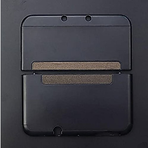 Aluminium Alloy Protective Case Front Back Faceplate Plates Top & Bottom Battery Housing Shell Case Cover Shockproof Hard Shell Skin for New 3DS XL LL Console 2015 - Black
