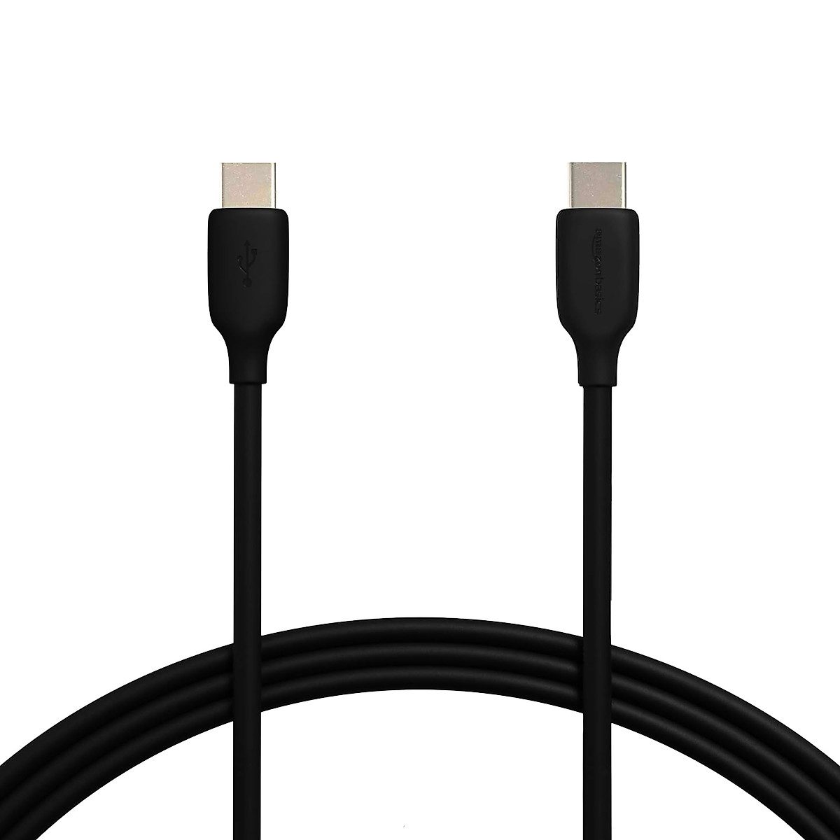 Amazon Basics 2-Pack USB-C to USB-C 2.0 Fast Charging Cable, 480Mbps Transfer Speed, USB-IF Certified, 6 Foot, Black