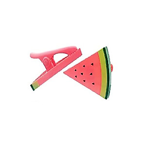 2 Set (4 Ct) Lemon Green Cup / Watermelon Beach Towel Clips Jumbo Size for Beach Chair, Cruise Beach Patio, Pool Accessories for Chairs, Household Clip, Baby Stroller