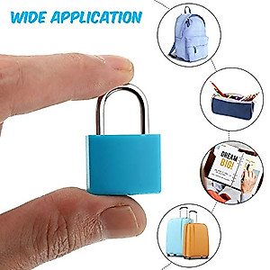 20 Pieces Mini Padlock Suitcase Locks 1.25''with Keys Multicolor Keyed Padlock Metal Small Luggage Lock Keyed Padlocks for Gym Locker, Backpack, Box Laptop Bag (Colorful)