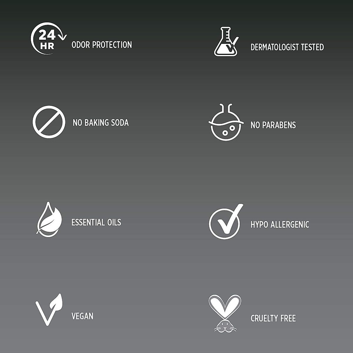 Crystal Magnesium Solid Stick Natural Deodorant, Non-Irritating Aluminum Free Deodorant for Men or Women, Safely and Effectively Fights Odor, Baking Soda Free, Charcoal & Tea Tree, 2.5 oz