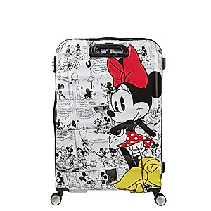 American Tourister Spinner L (77 cm-96 L), White (Minnie Comics White)