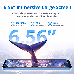 OUKITEL C35 Cellphone Unlocked,12GB RAM+256GB ROM,6.56" HD Screen Smartphone with 5150mAh Battery,50MP+8MP Camera,4G Dual SIM Android 13 Phone (Green)