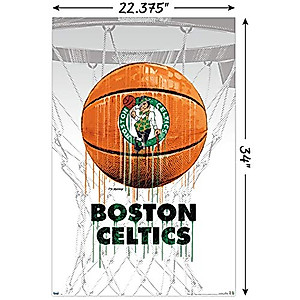 Trends International NBA Boston Celtics - Drip Ball 20 Wall Poster, 22.375" x 34", Unframed Version