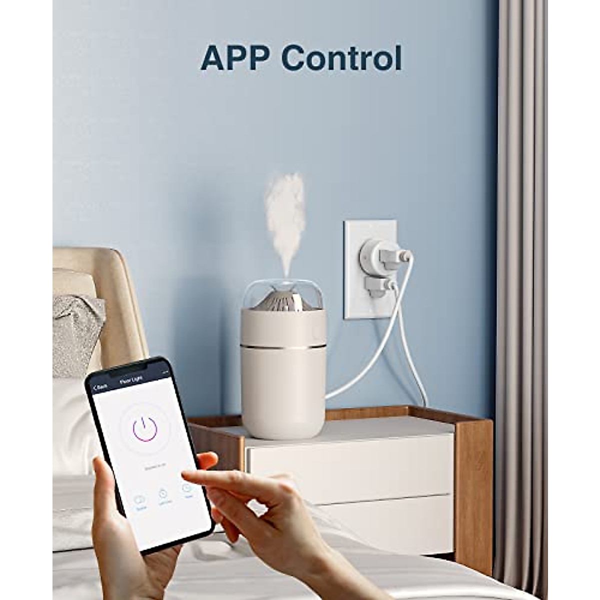 Mini Smart Plug, WISEBOT WiFi Plug Surge Protector Works with Alexa and Google Home, Plug-in Outlet Socket APP Control, Timer Function, ETL FCC Listed, No Hub Required, 2.4GHz WiFi Only, 10A/1200W