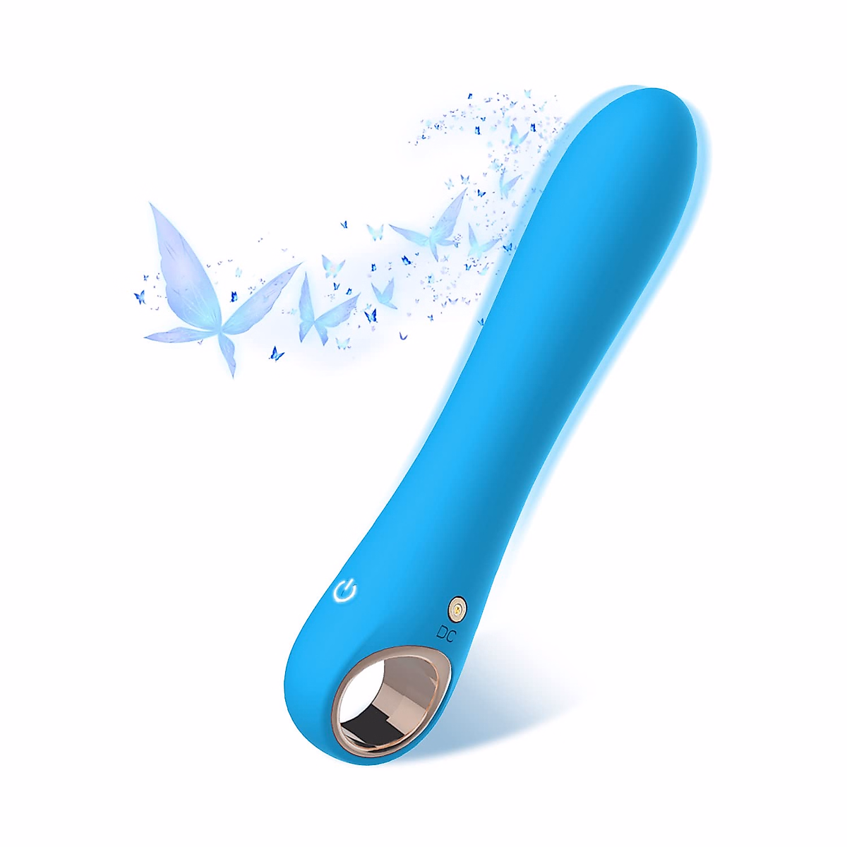 G Spot Vibrator Dildo, Tuitionua Realistic Silicone Dildos with 10 Vibration Modes, Soft Bendable Clitoral Vibrators, Vibrating Machine Massagers, Adult Sex Toys for Women Men(Blue)