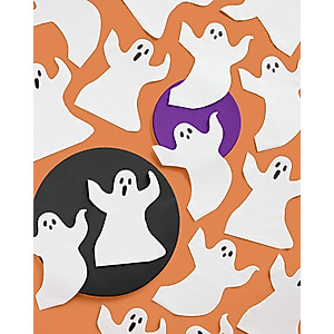 xo, Fetti Ghost Napkins - 3-ply, 50 pcs | Halloween Decoration, Spooky Season Tablescape, Haunted House Party, Kids Table Setting Decor