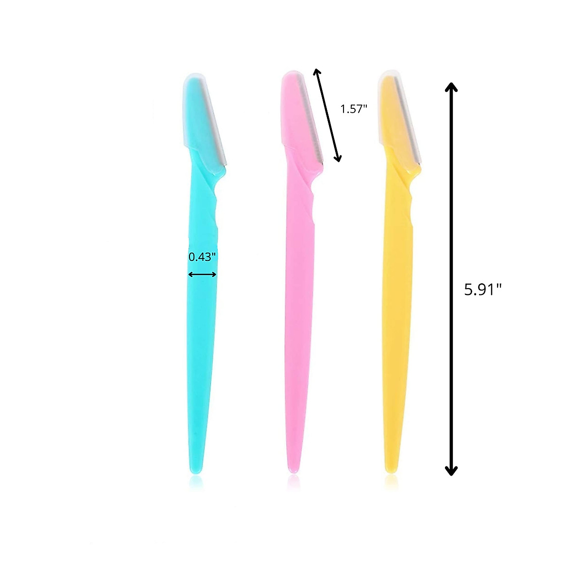 Stacy Talan Eyebrow Razor 18 Pcs Facial Shaver Multipurpose Exfoliating Darmaplane Tool with Precision Cover for Women 6 Packs