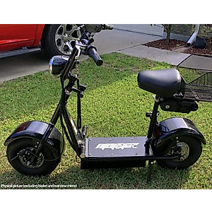 MotoTec Fatboy Electric Scooter 48v 800w -Fat Tire & Big Wheel-Scooter with Seat-Top Speed ​​22MPH-Max Range 15 Miles