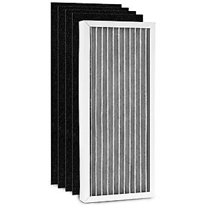04383 Filter Replacement Compatible with Hamilton Beach 04383, 04384, 04385 Air Purifier, 1 True HEPA Filter & 4 Carbon Filters, Part# 990051000