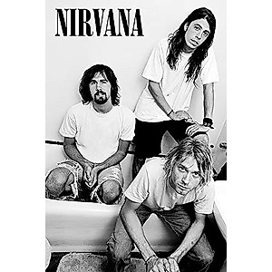 POSTER STOP ONLINE Nirvana - Music Poster/Print (B&W - Kurt, Krist & Dave) (Size 24 x 36)