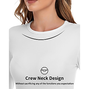 WEERTI Thermal Underwear for Women Long Johns with Fleece Lined, Base Layer Women Cold Weather Top Bottom White