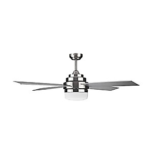 Design House 157354 Cali 52-inch Contemporary Indoor Ceiling Fan with LED Light Kit, Wall Control, Brushed Nickel