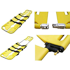 LENFUN Folding Scoop Stretcher, Patient Transfer Plastic Foldable Aluminum Alloy Scoop Stretcher,Ambulance Stretcher Gurney, Patient Transport Rescue Aluminum Alloy Folding