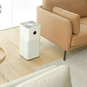 Mi Air Purifier 3H, 3-Layer Integrated 360° cylindrical HEPA filter Removes 99.97% of Pollutants, Delivers 6330 liters of purified air per minute, APP & Voice Control, Whisper Quiet, Only 0.9KW/day