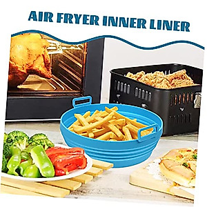 UPKOCH 2pcs Air Fryer Baking Pan Reusable Air Fryer Basket Air Fryer Oven Accessories Para Air Fryer Silicone Baking Pan Air Fryer Oven Pan Non Stick Air Fryer Mats Fry Pan Liner