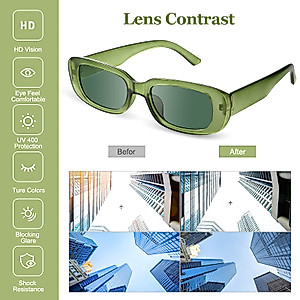 20 Pairs Small Retro Rectangle Sunglasses 90's Driving Glasses Vintage Narrow Square Sunglasses Unisex Frame Glasses for Women Men Teens