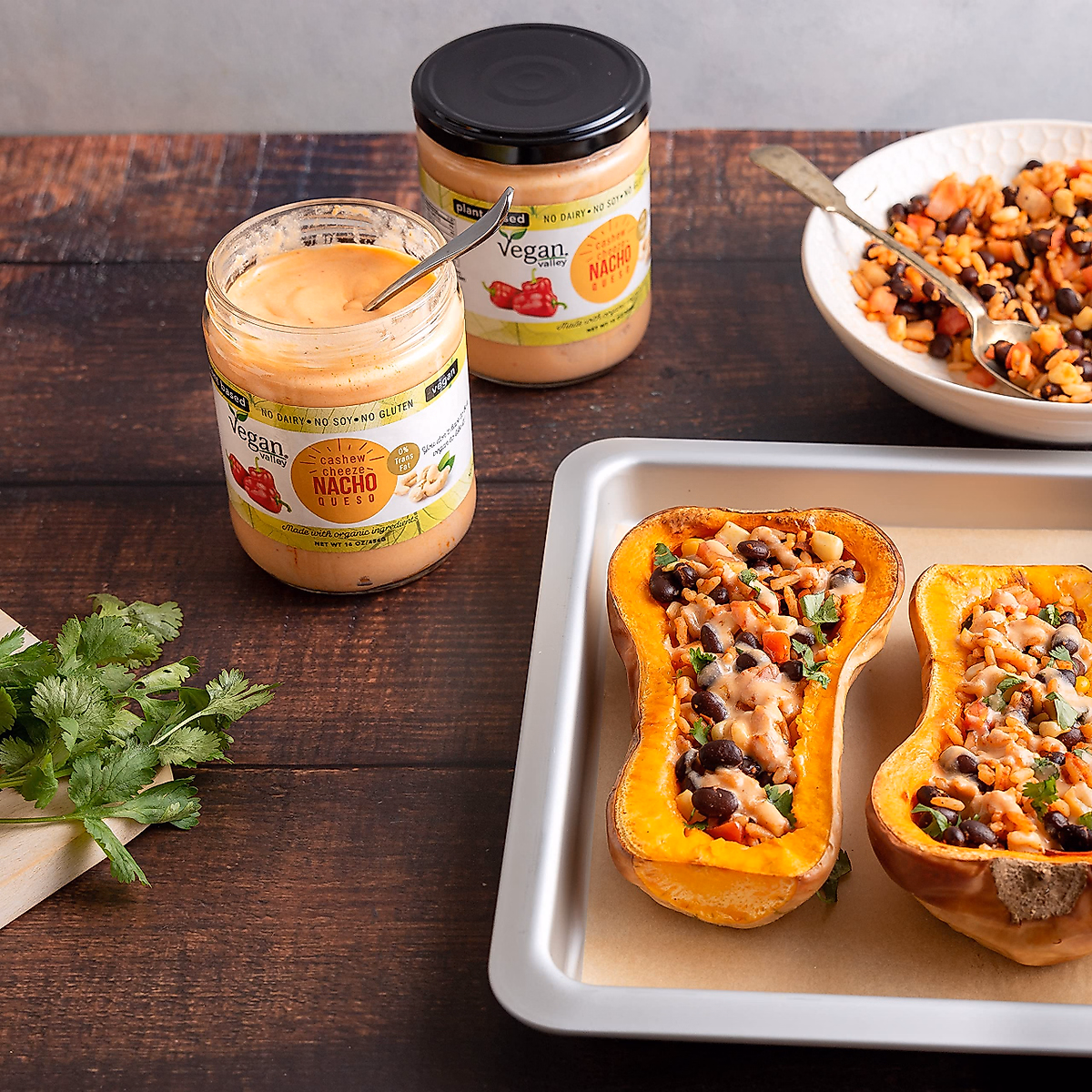 VEGAN VALLEY Cashew Nacho Cheeze Sauce, 14.5 oz - Shelf Stable, Tangy Vegan Nacho Cheeze -Certified Gluten-Free, Kosher, Dairy Free Cheeze -Non-GMO Plant-Based Cheeze Great As Vegan Pasta Sauce, Dip